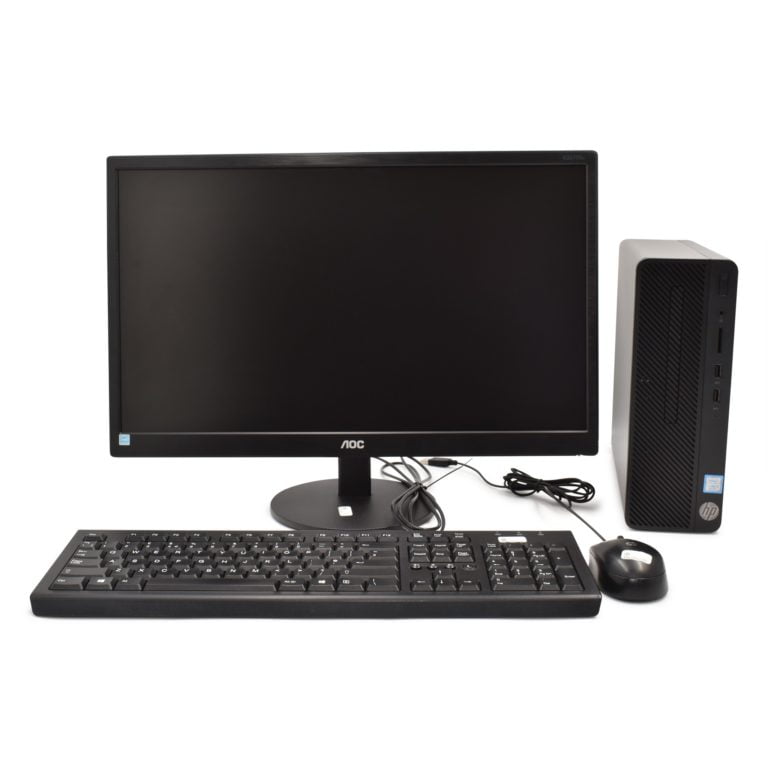 Refurbished HP 290 G1 Small Form Factor PC & Monitor